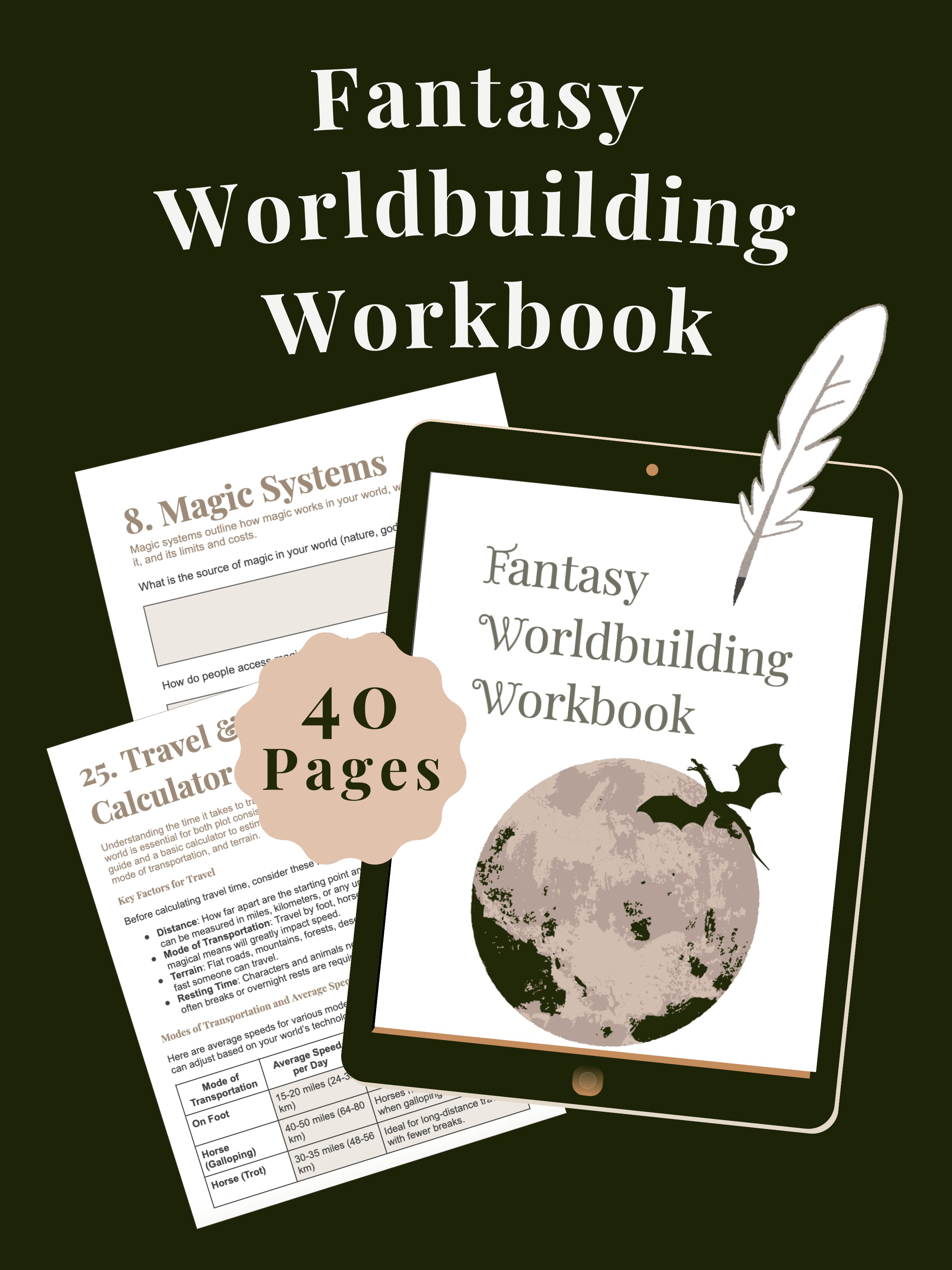 Fantasy World Building Workbook PDF – Quill&Steel