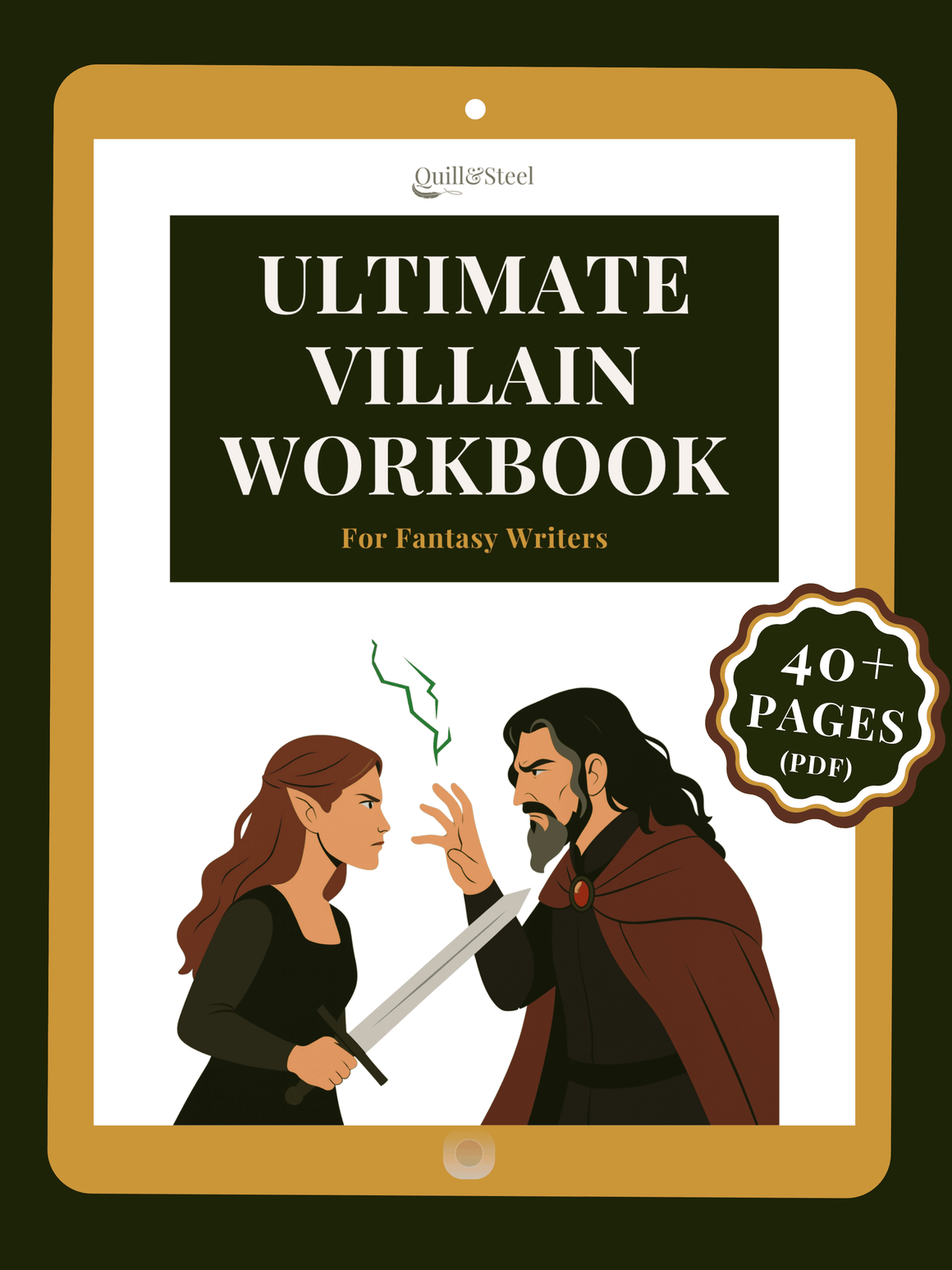 Villain Workbook PDF for Fantasy Writers | Quill&Steel
