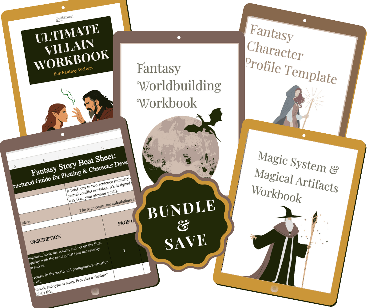 fantasy writing bundle landing – Quill&Steel