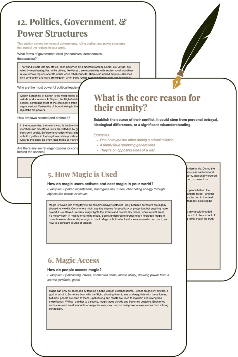 Quill&Steel: Fantasy Writing Resources and Templates for Authors